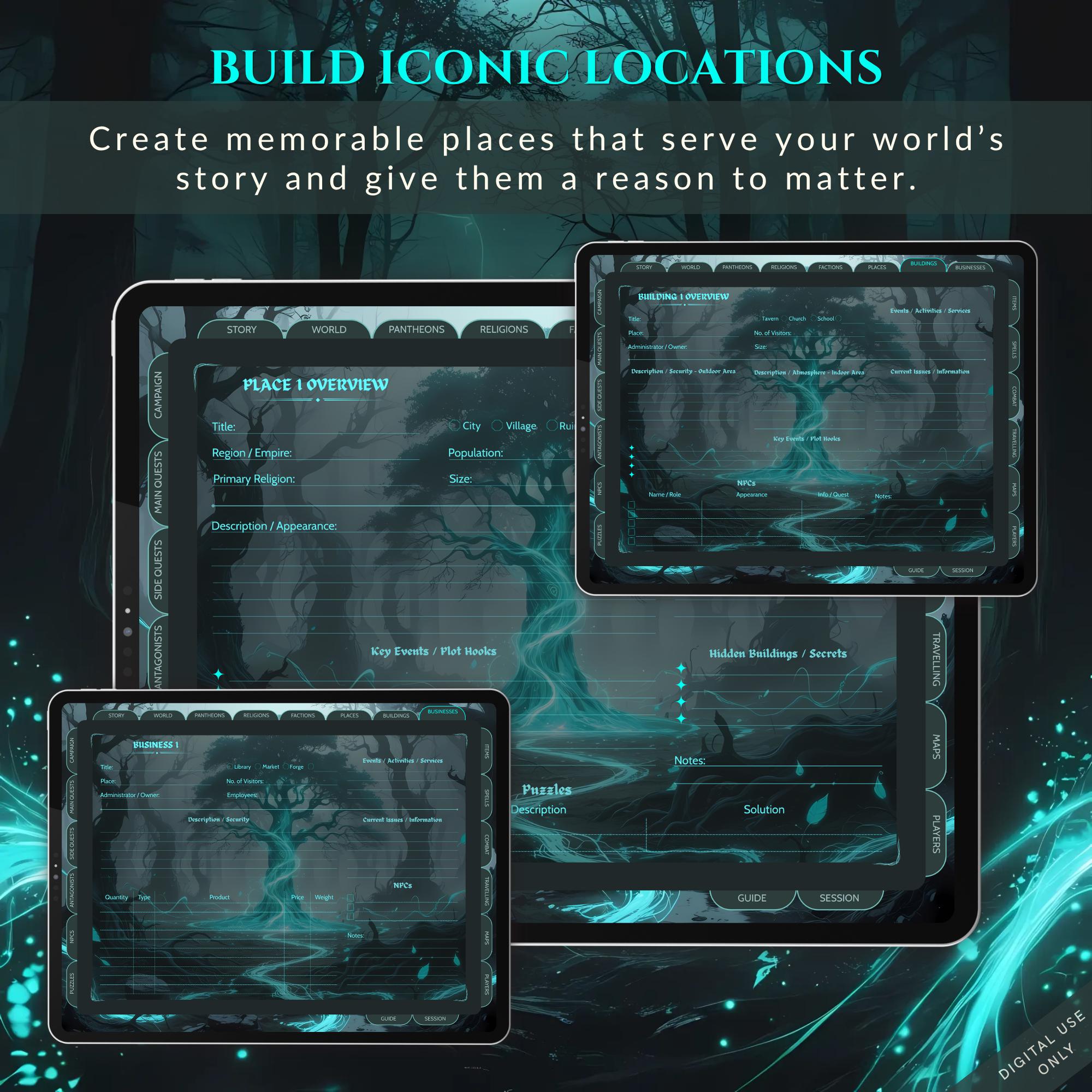 6 Digital DND Journal for Dnd 5e | Hyperlinked DM Journal | Dnd ...