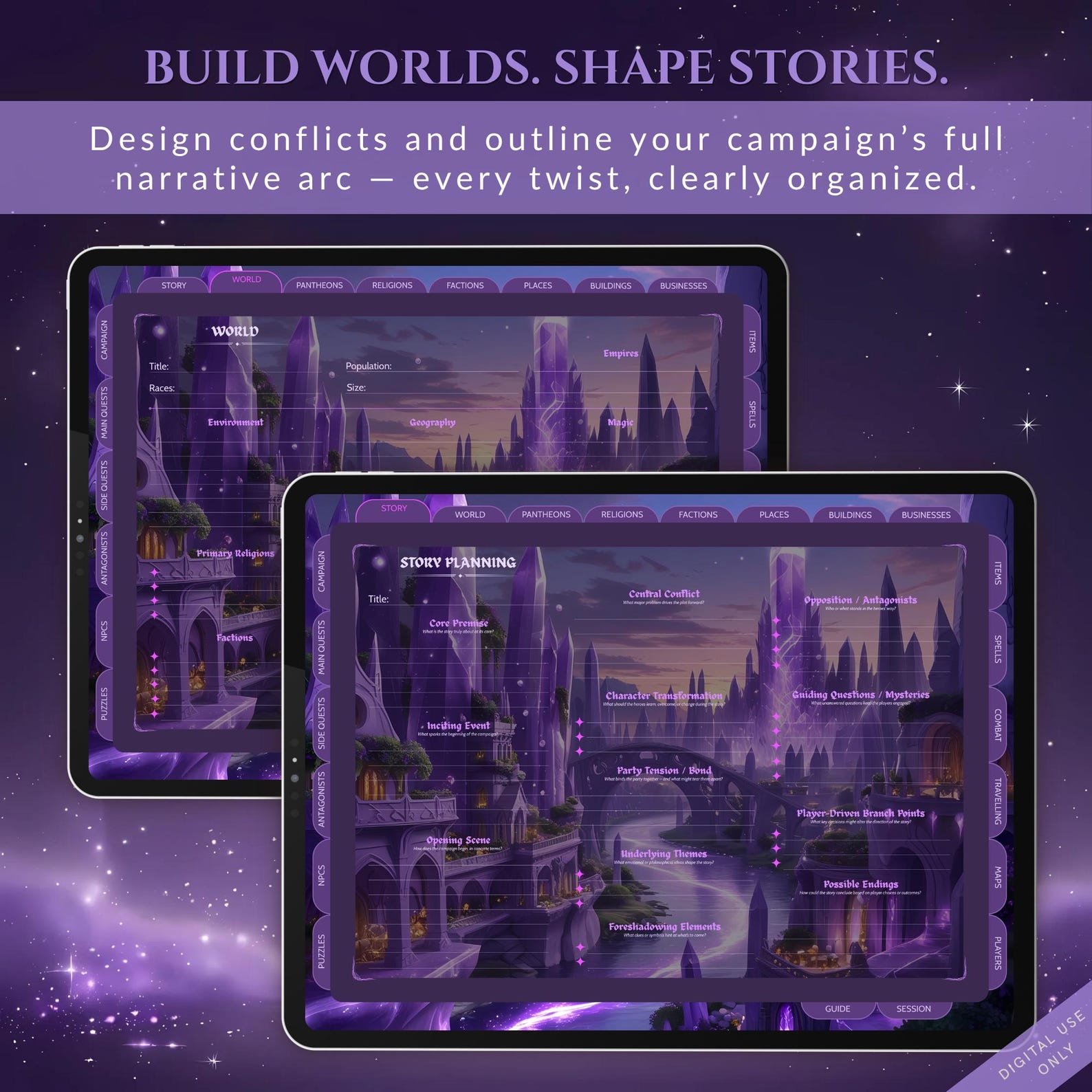 Digital DND Journal for Dnd 5e | Hyperlinked DM Journal | Dnd Goodnotes ...