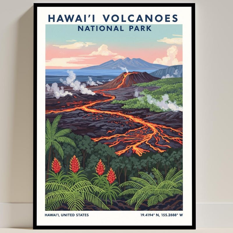 Hawaiian for Volcano - Etsy UK