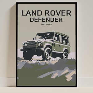 Land Rover Defender 90 110 130 Offroad Illustration Poster - Etsy