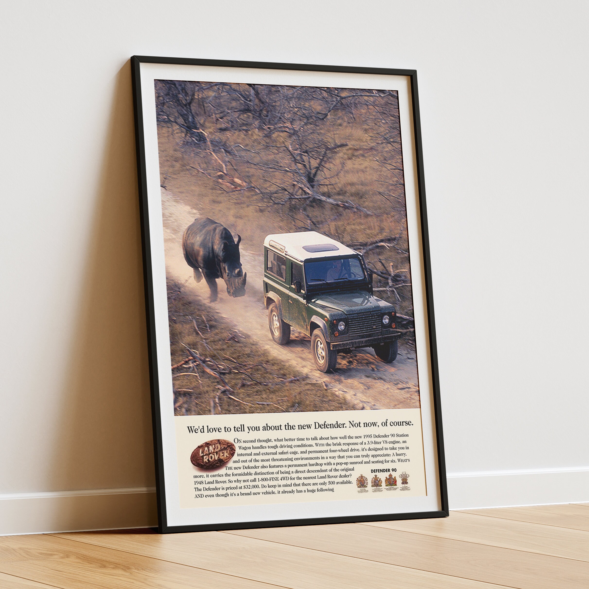 Land Rover Defender Advert Retro Automotive Poster, Art Print - Etsy