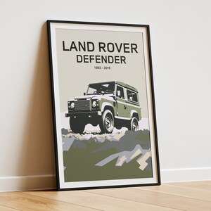 Land Rover Defender 90 110 130 Offroad Illustration Poster - Etsy