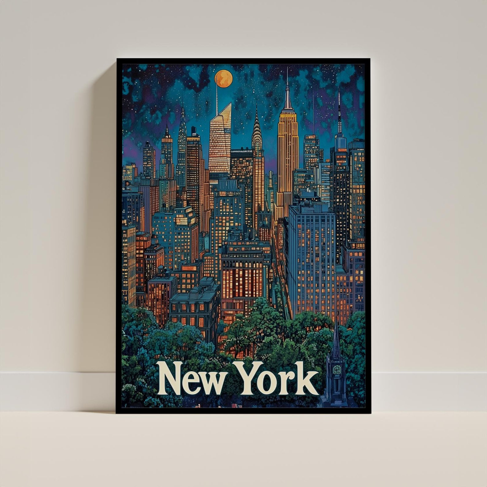 New York City Print NYC Travel Poster United States USA Travel Gift ...