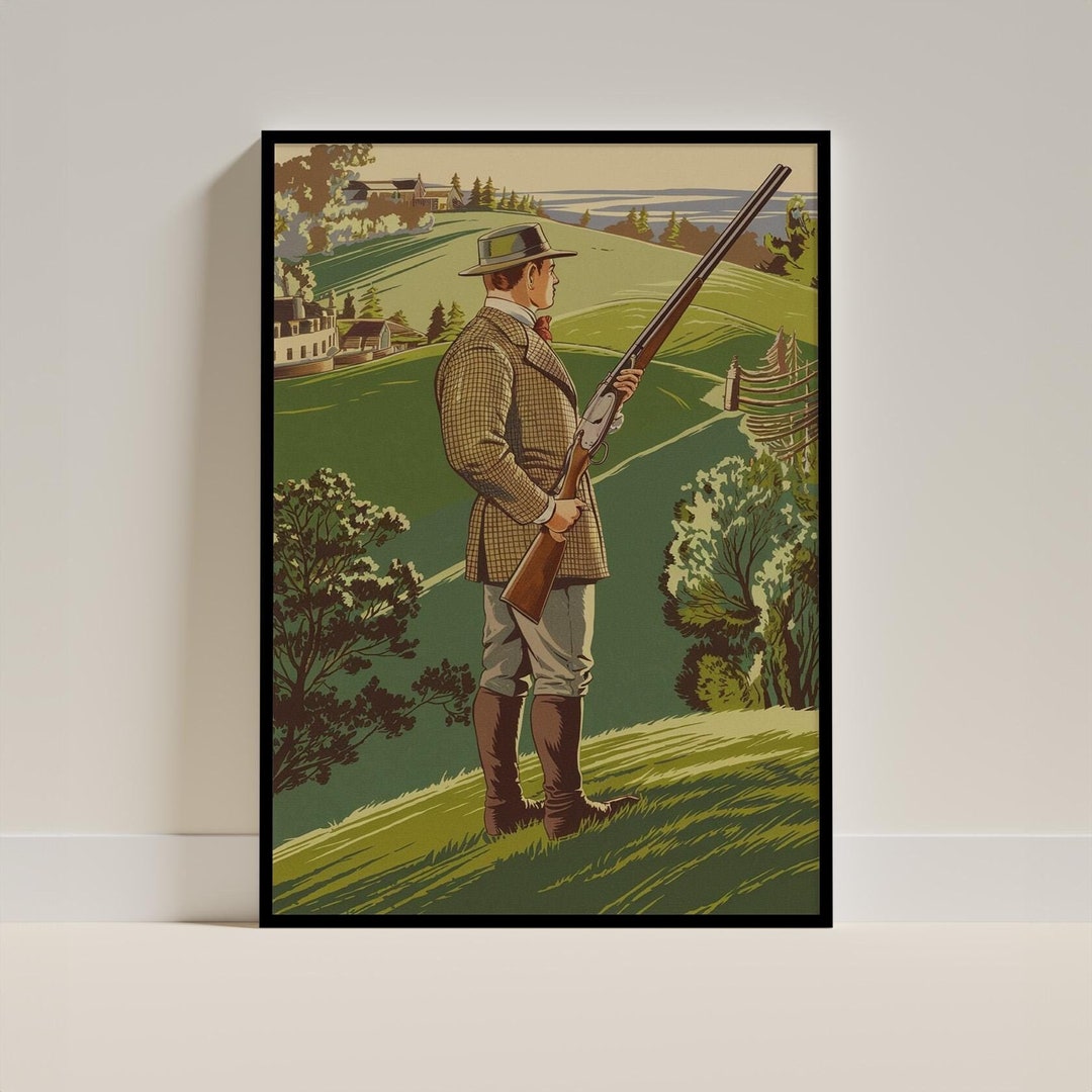 Classic British Huntsman Art Print - Vintage Game Shooting Poster ...