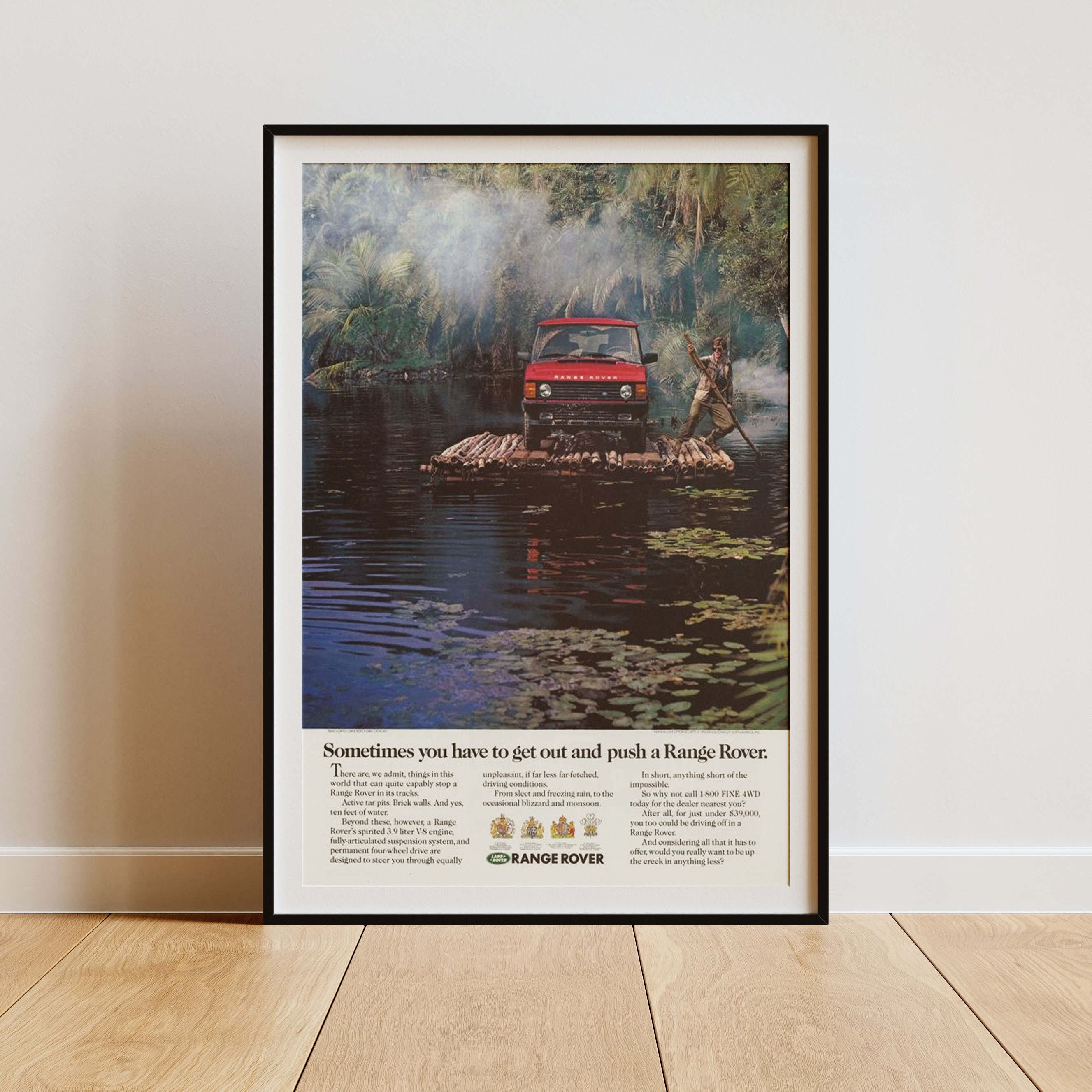 Range Rover Classic Car Poster - Retro Land Rover Ad, Ideal for Car ...