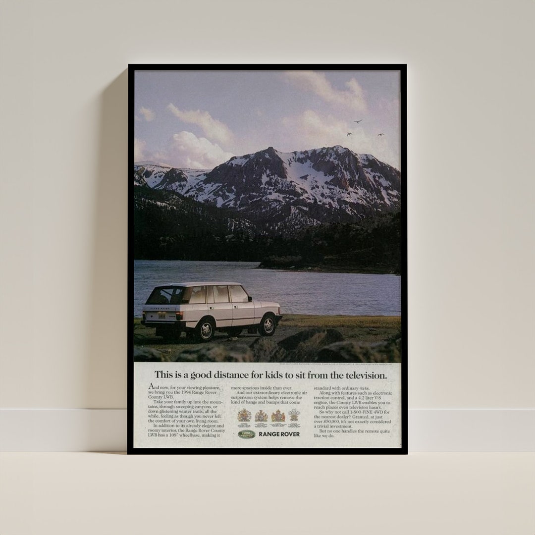 Vintage Range Rover Classic Car Poster Retro Automotive Ad Print ...
