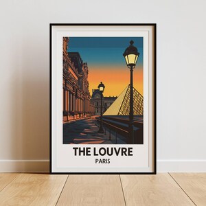 Louvre Poster Paris Wall Art Iconic French Museum Print Perfect Home ...
