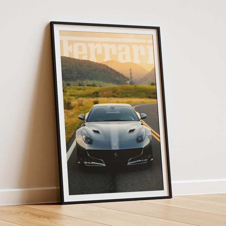 Ferrari F12 TDF Poster, High-quality Art Print, Supercar Wall Decor for ...