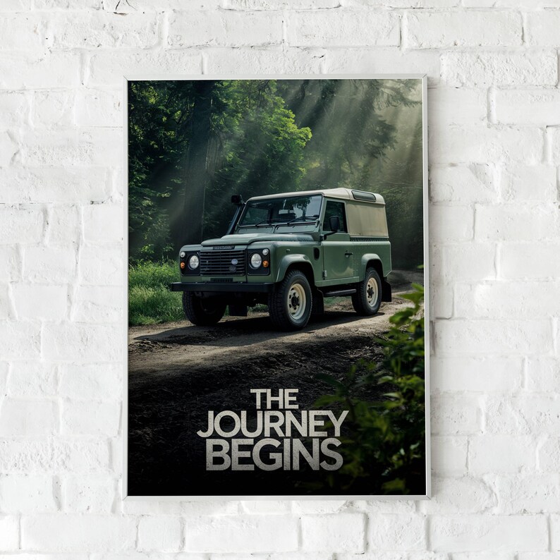 Land Rover Defender 90 Heritage HUE 166 Photograph Poster "the Journey ...