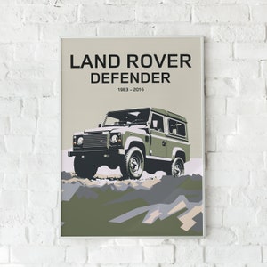 Land Rover Defender 90 110 130 Offroad Illustration Poster - Etsy
