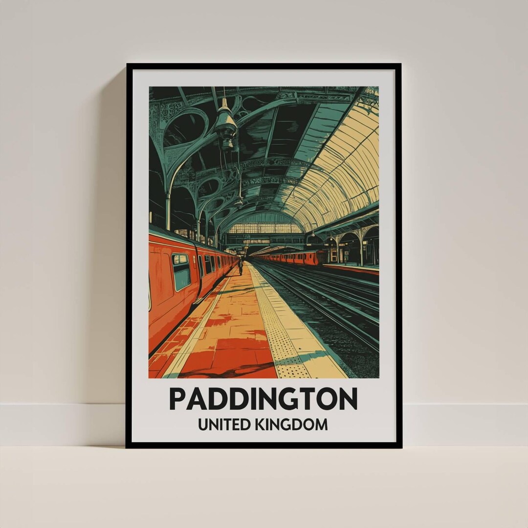 Paddington Station Poster London Travel Art Print Iconic British ...