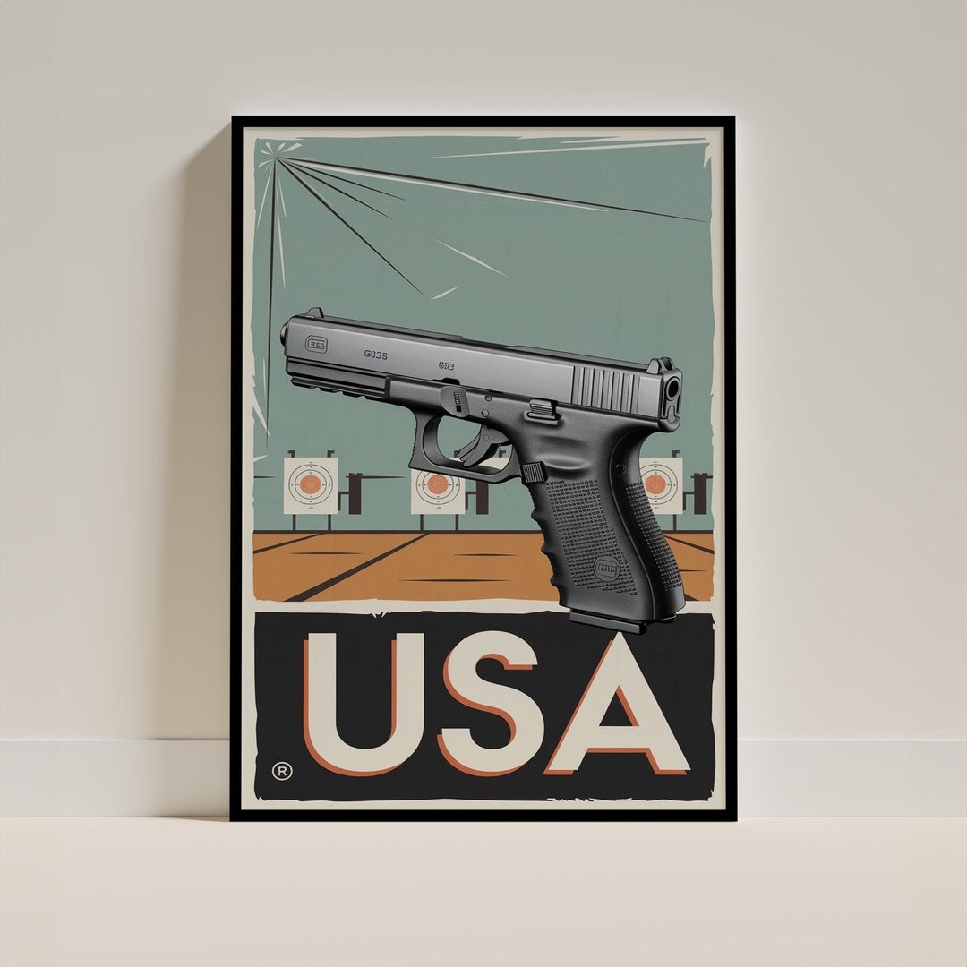 Glock 17 Target Practice Gun Poster Firearm Prints - American Shooting ...