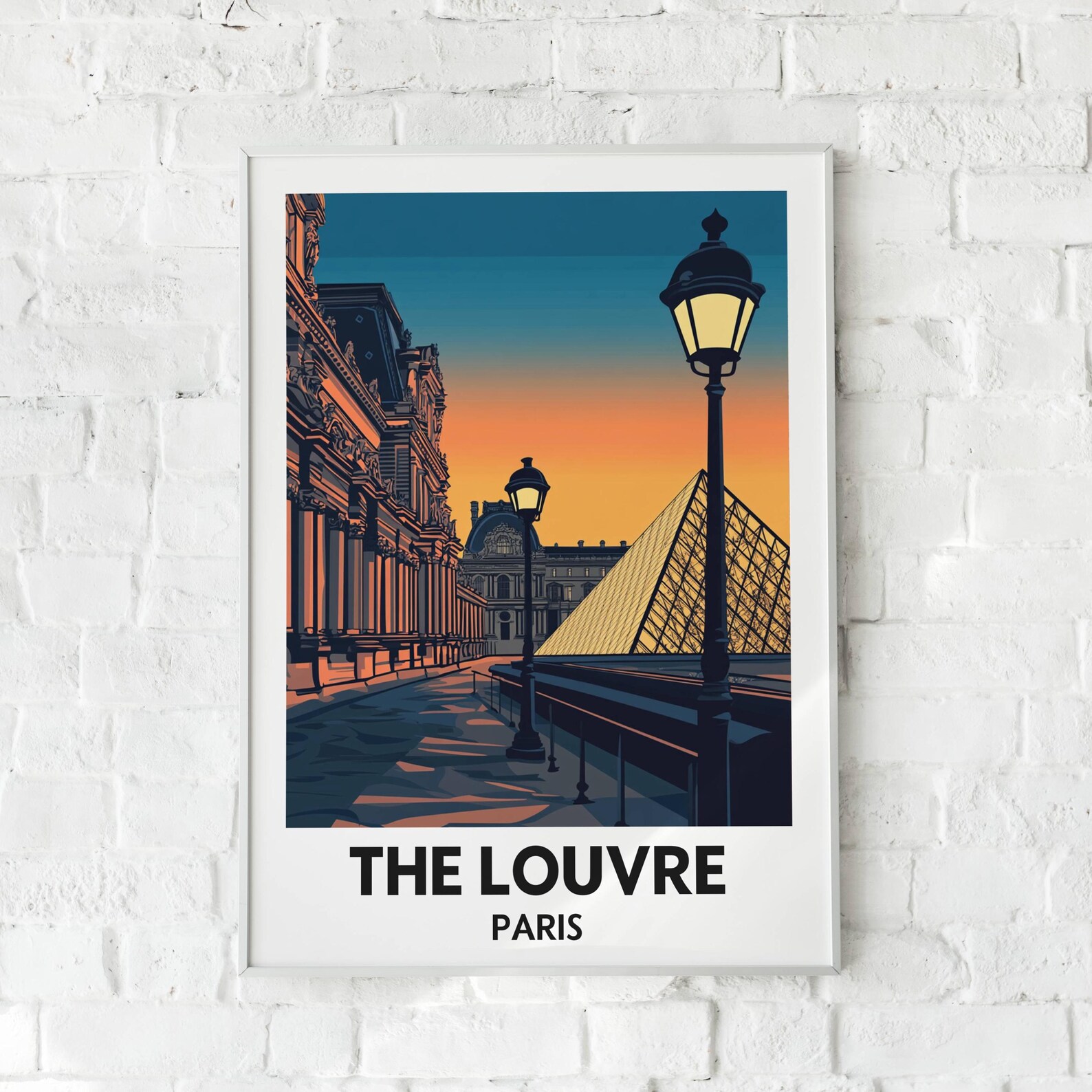 Louvre Poster Paris Wall Art Iconic French Museum Print Perfect Home ...