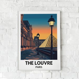 Louvre Poster Paris Wall Art Iconic French Museum Print Perfect Home ...