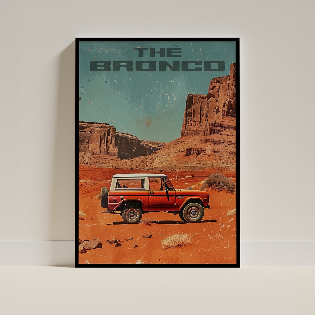 Vintage Ford Bronco Poster, Classic Automotive Art Print - Etsy