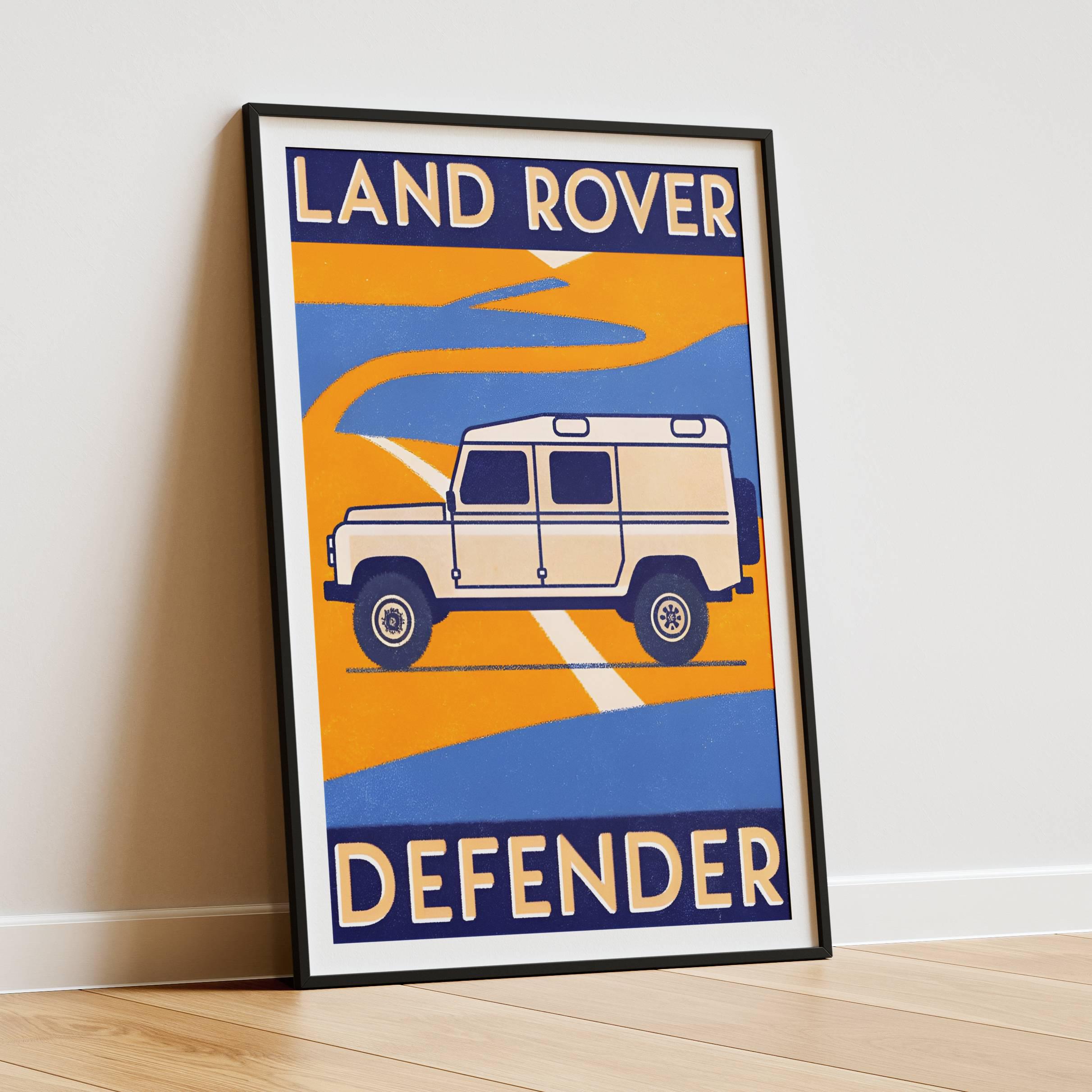 Land Rover Defender 110 Poster Classic Off-road Pop Art Style Wall Art ...