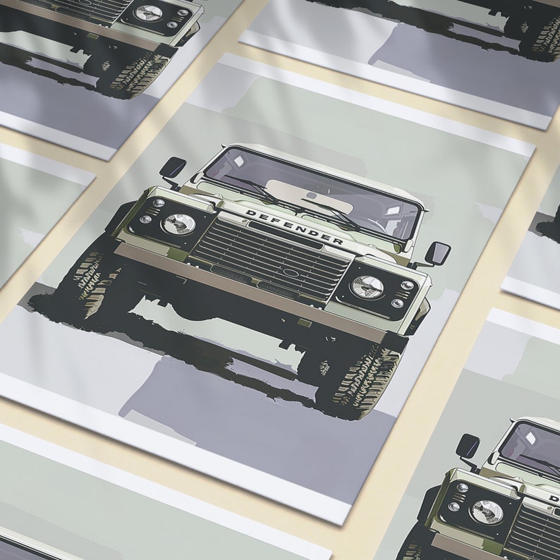 Land Rover Defender 90 / 110 / 130 Illustration Poster Art Gift - Etsy