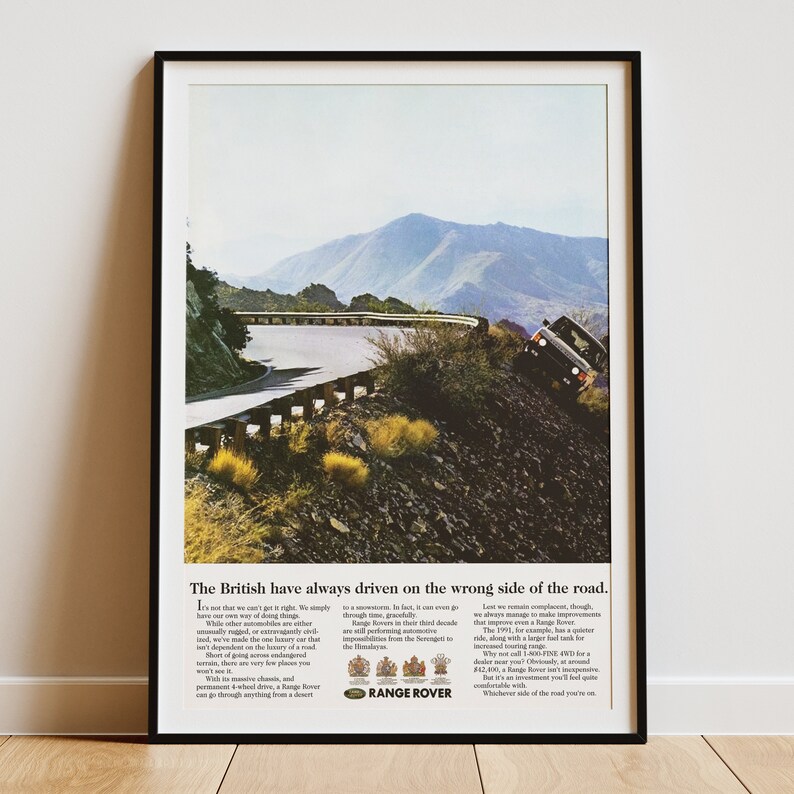 Range Rover Classic Advert Retro Automotive Poster Art Print Gift - Etsy
