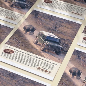 Land Rover Defender Advert Retro Automotive Poster, Art Print - Etsy