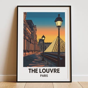 Louvre Poster Paris Wall Art Iconic French Museum Print Perfect Home ...