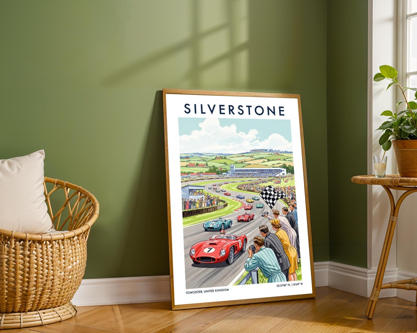 Silverstone F1 Racing Track Circuit Travel Poster – Vintage Wall Art ...