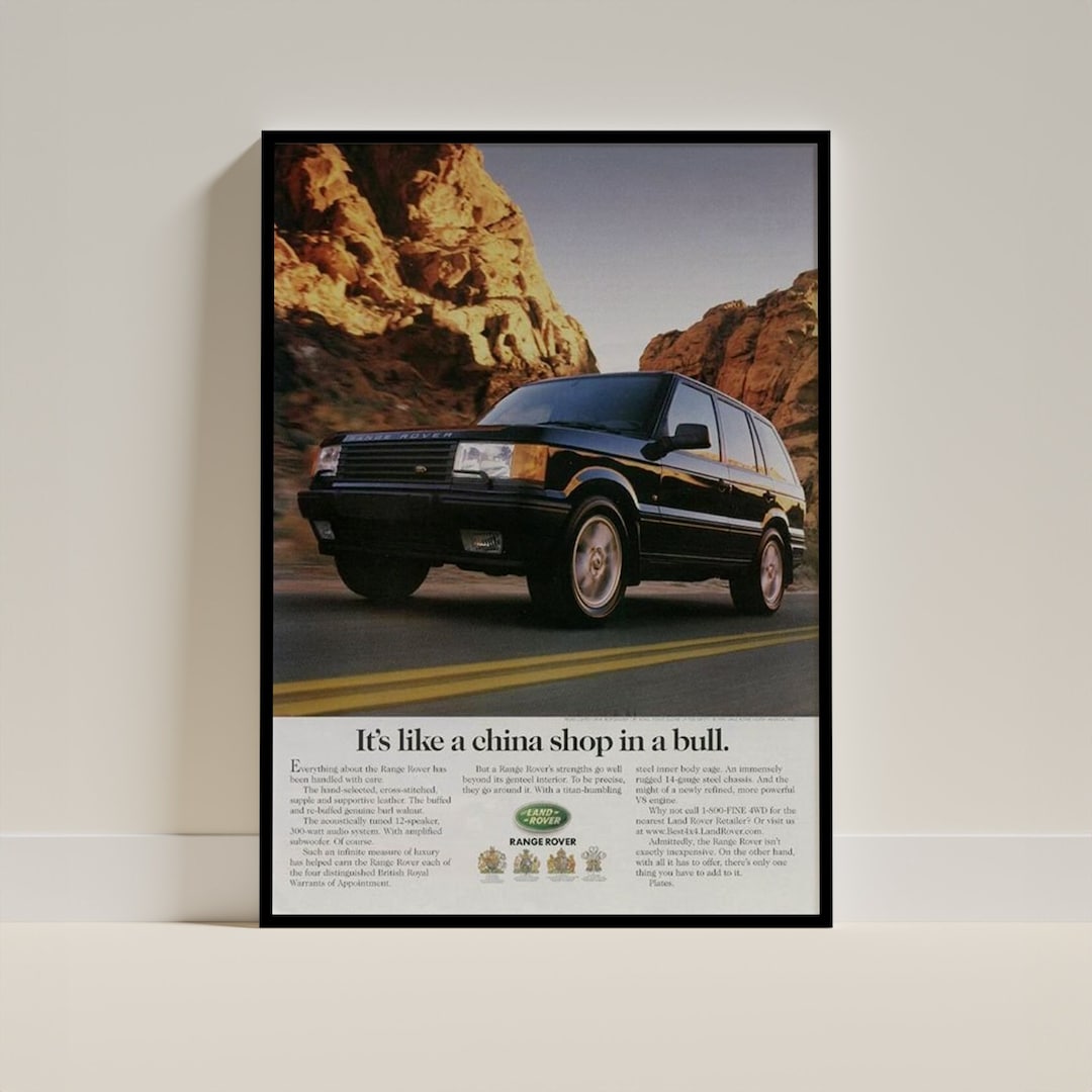 Vintage Range Rover P38 Ad Poster - Retro Automotive Art Print, Perfect ...