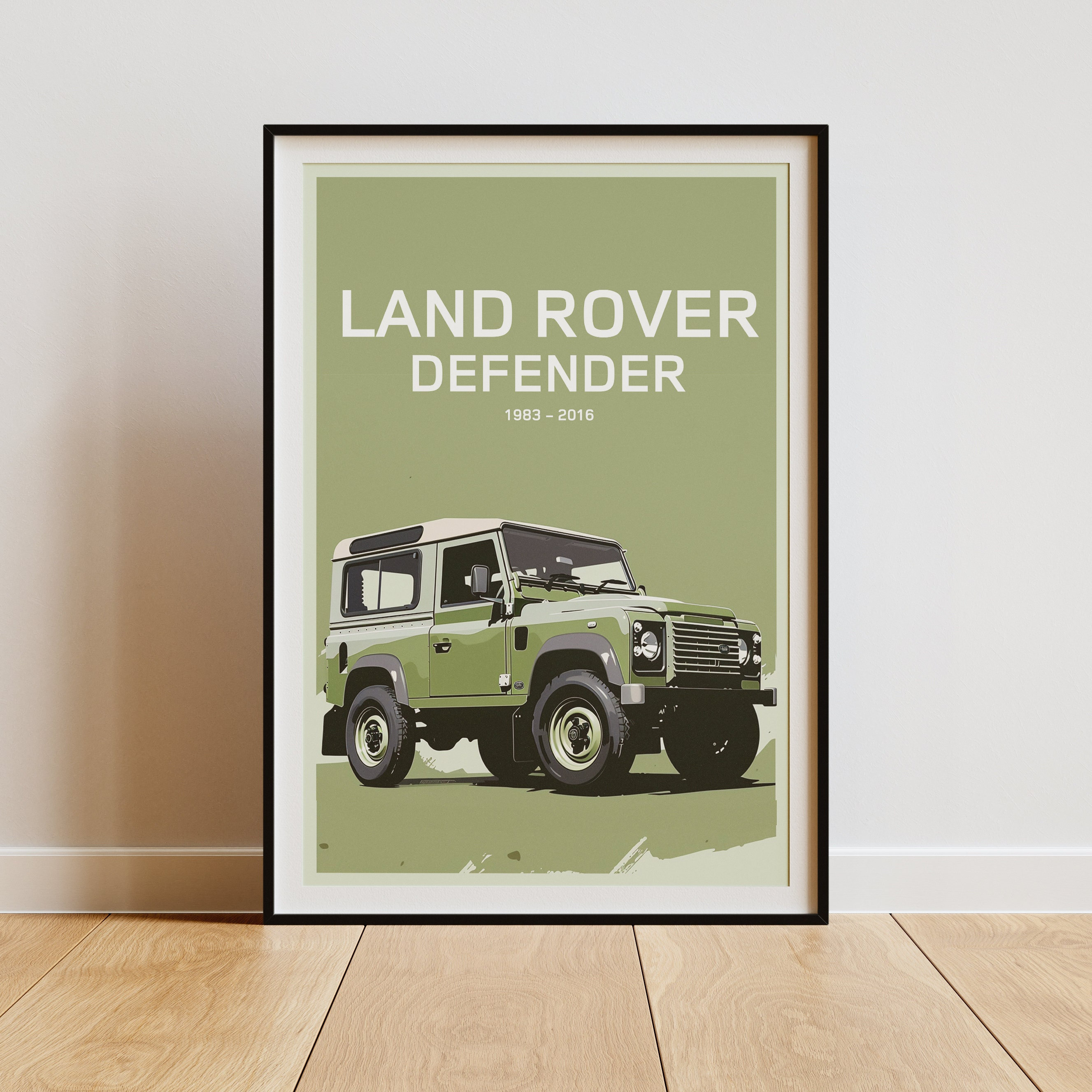 Land Rover Defender 90 Illustration Retro Automotive Poster - Etsy