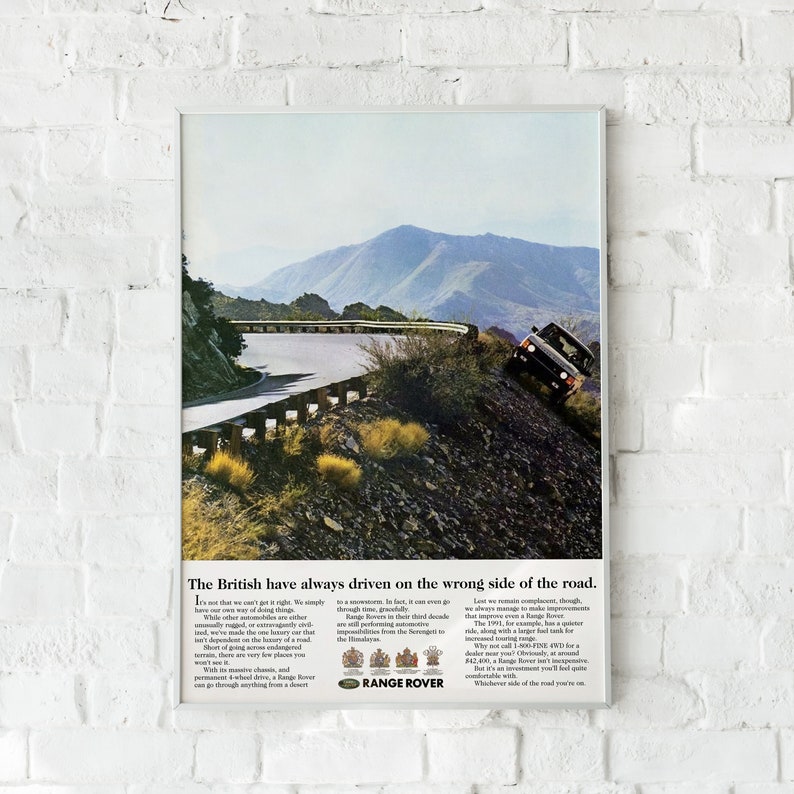 Range Rover Classic Advert Retro Automotive Poster Art Print Gift - Etsy