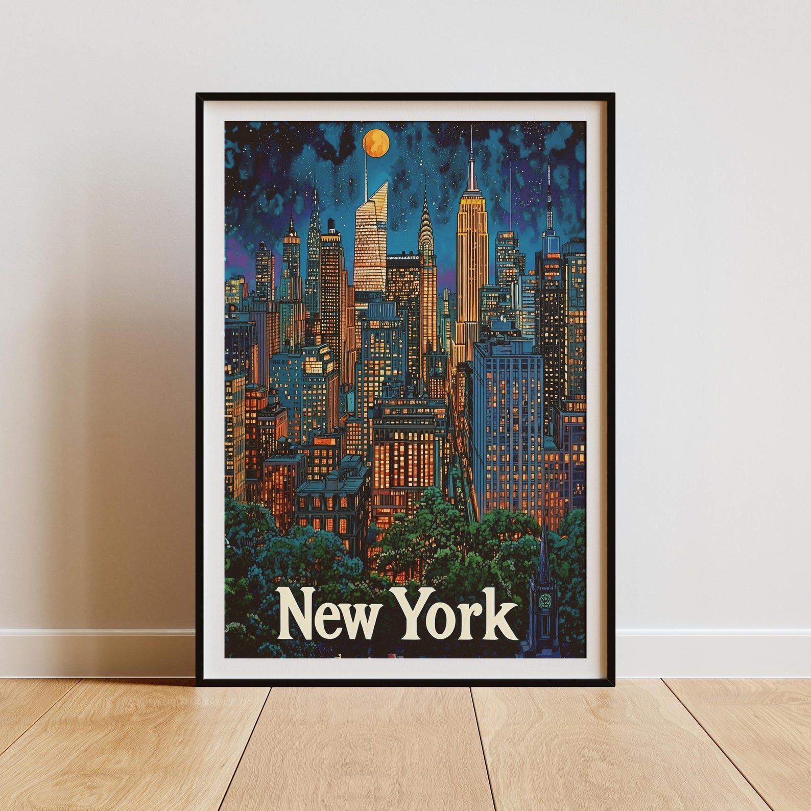 New York City Print NYC Travel Poster United States USA Travel Gift ...