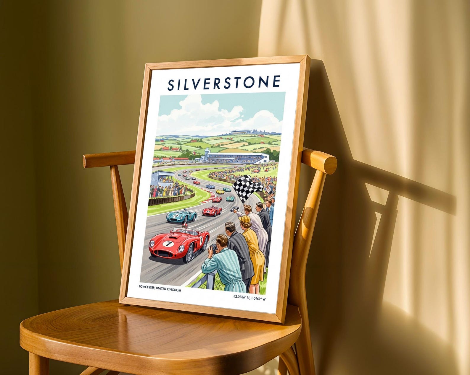Silverstone F1 Racing Track Circuit Travel Poster – Vintage Wall Art ...