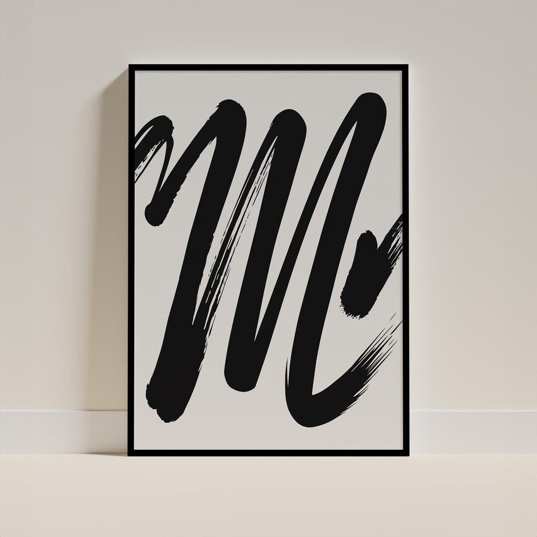 Franz Kline Graffiti-inspired Monotone Poster | Minimalist Black and ...