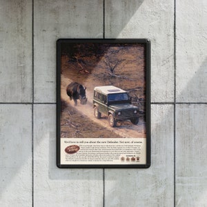 Land Rover Defender Advert Retro Automotive Poster, Art Print - Etsy