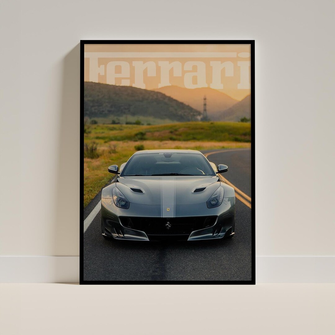 Ferrari F12 TDF Poster, High-quality Art Print, Supercar Wall Decor for ...