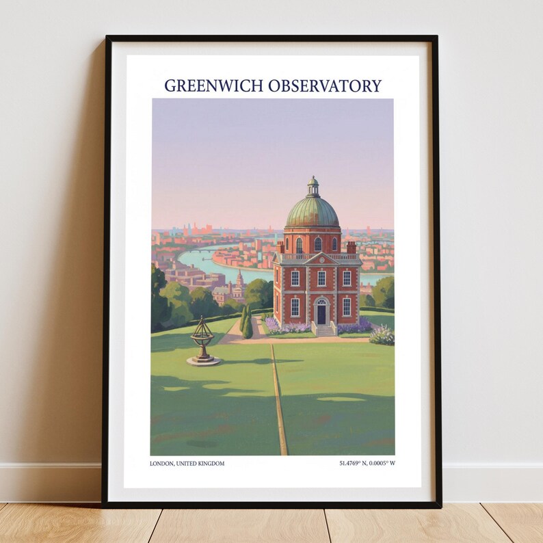 Greenwich Observatory London Poster – London Cityscape Wall Art Print ...