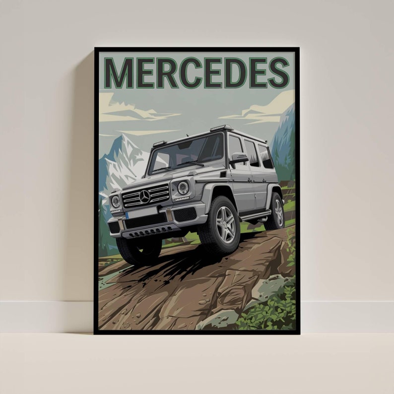 Mercedes-benz G-class G63 G Wagon Artwork Poster Wall Print Drawing - Etsy