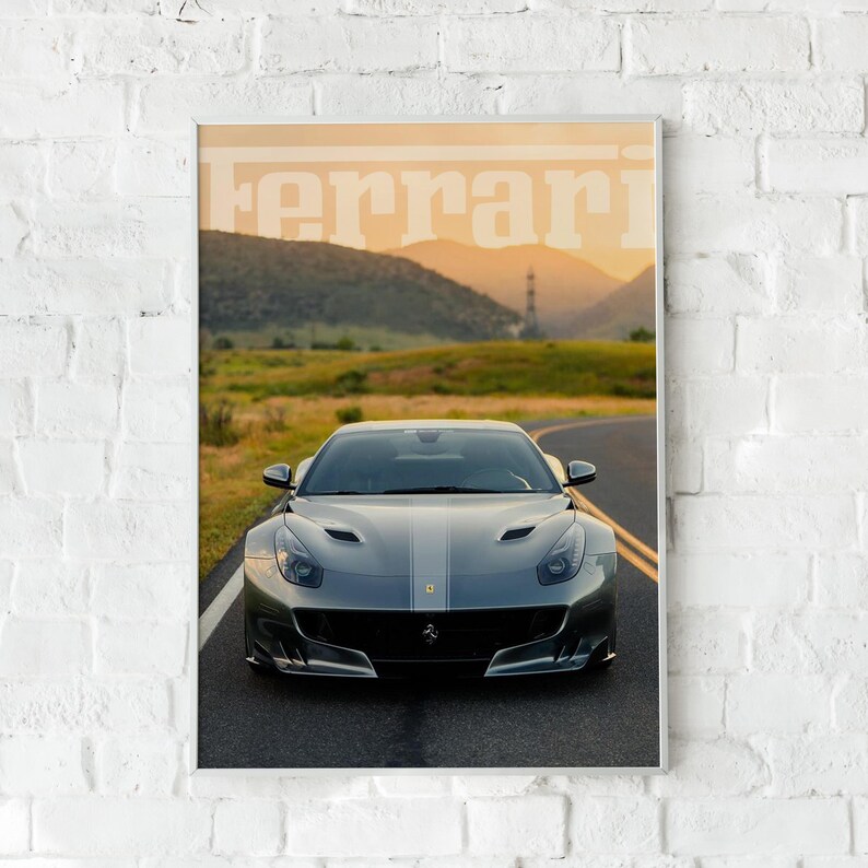 Ferrari F12 TDF Poster, High-quality Art Print, Supercar Wall Decor for ...