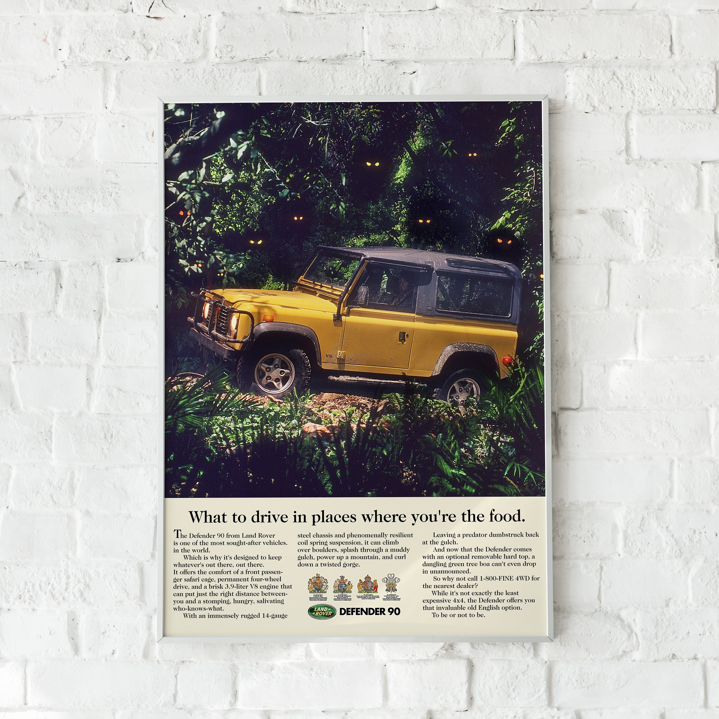 Land Rover Defender Advert Retro Automotive Poster Car GIFT - Etsy