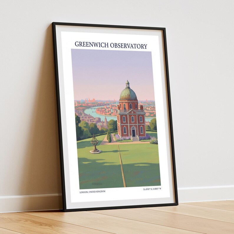 Greenwich Observatory London Poster – London Cityscape Wall Art Print ...