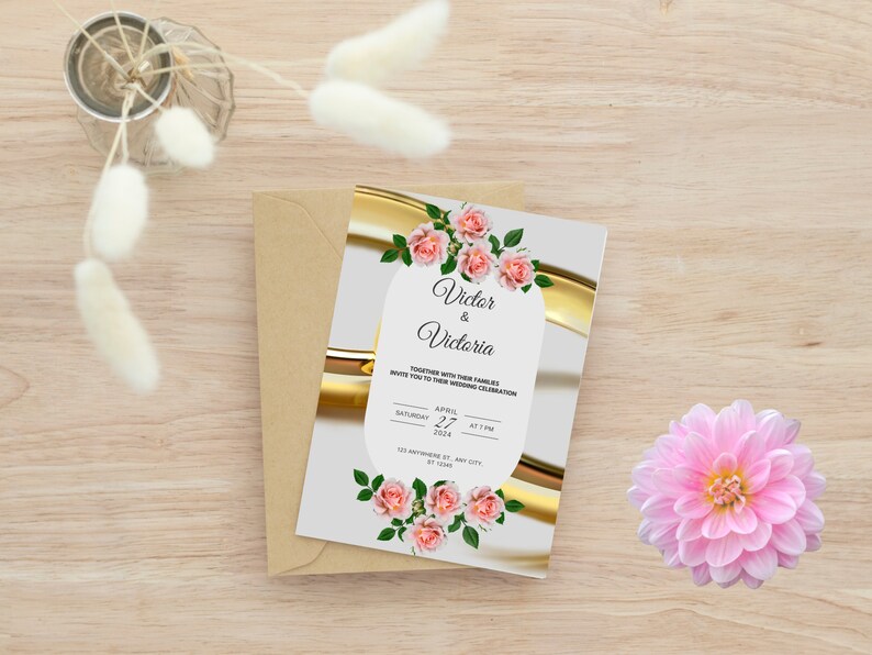 Custom Wedding Card - Editable Invitation With Classic and Modern ...