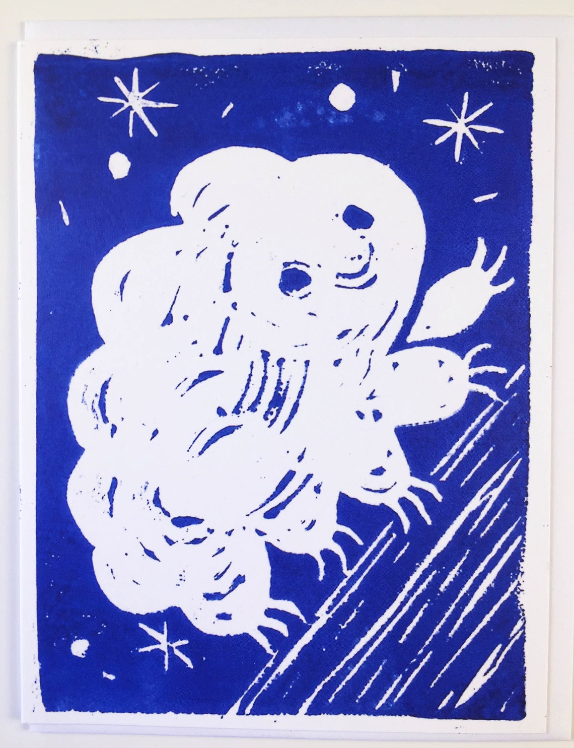 Tardigrade Waterbear Blank Greeting Card, Waterbear Card, Tardigrade ...