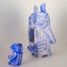 Blue Robot Mom With Baby - Etsy