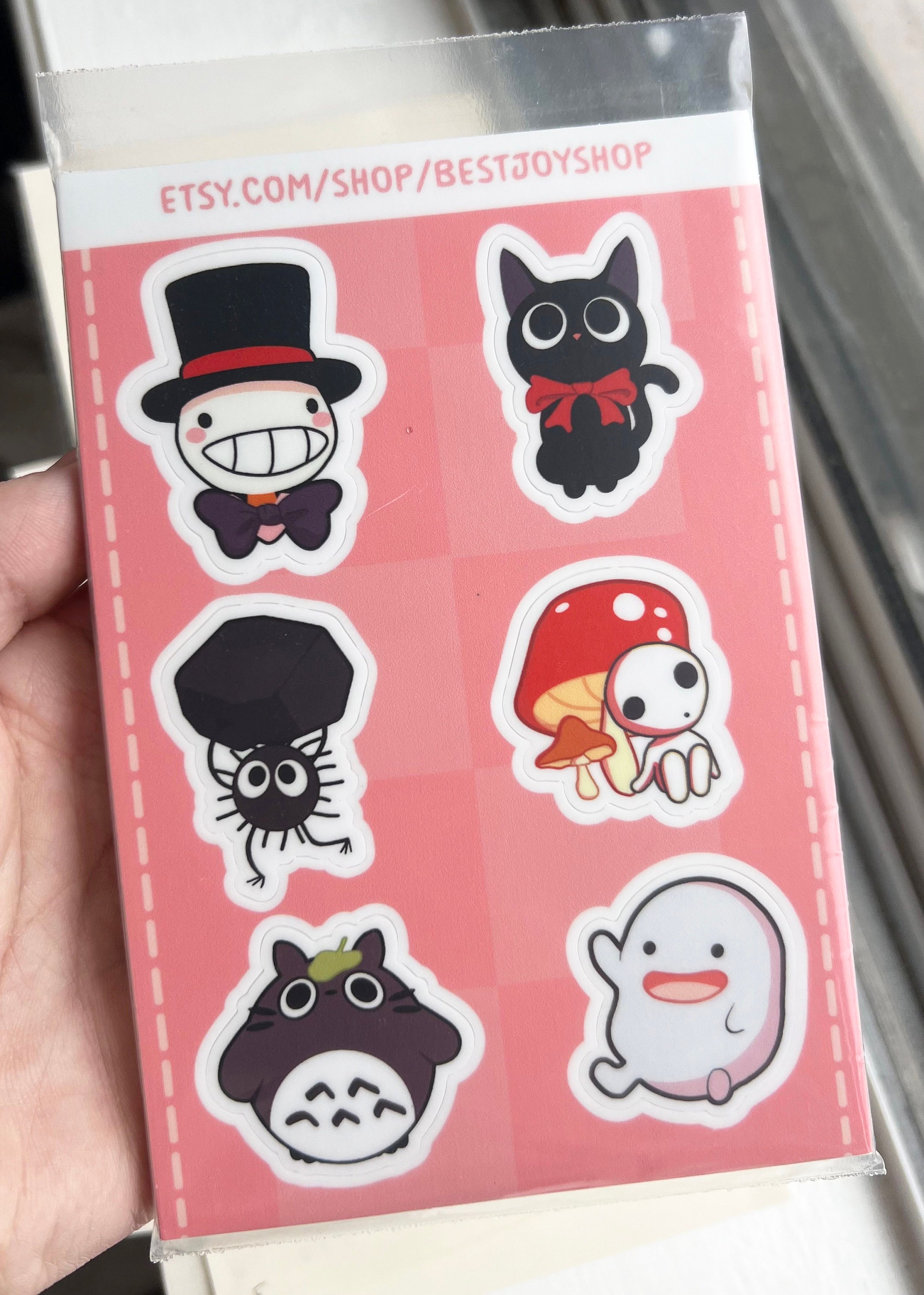 Ghibli Sticker Anime Sheet Jiji Totoro Vinyl Matte Waterproof Cute ...