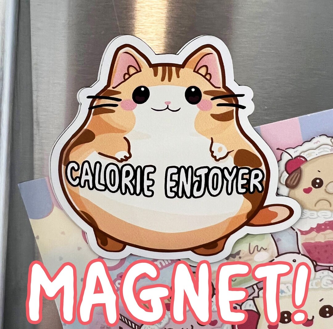 Cute Fat Cat Magnet Refrigerator - Etsy