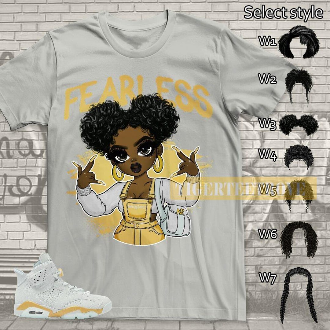 AJ 6 Pari, Fearless Melanin Personalized Unisex Shirt Match Silver Gold ...