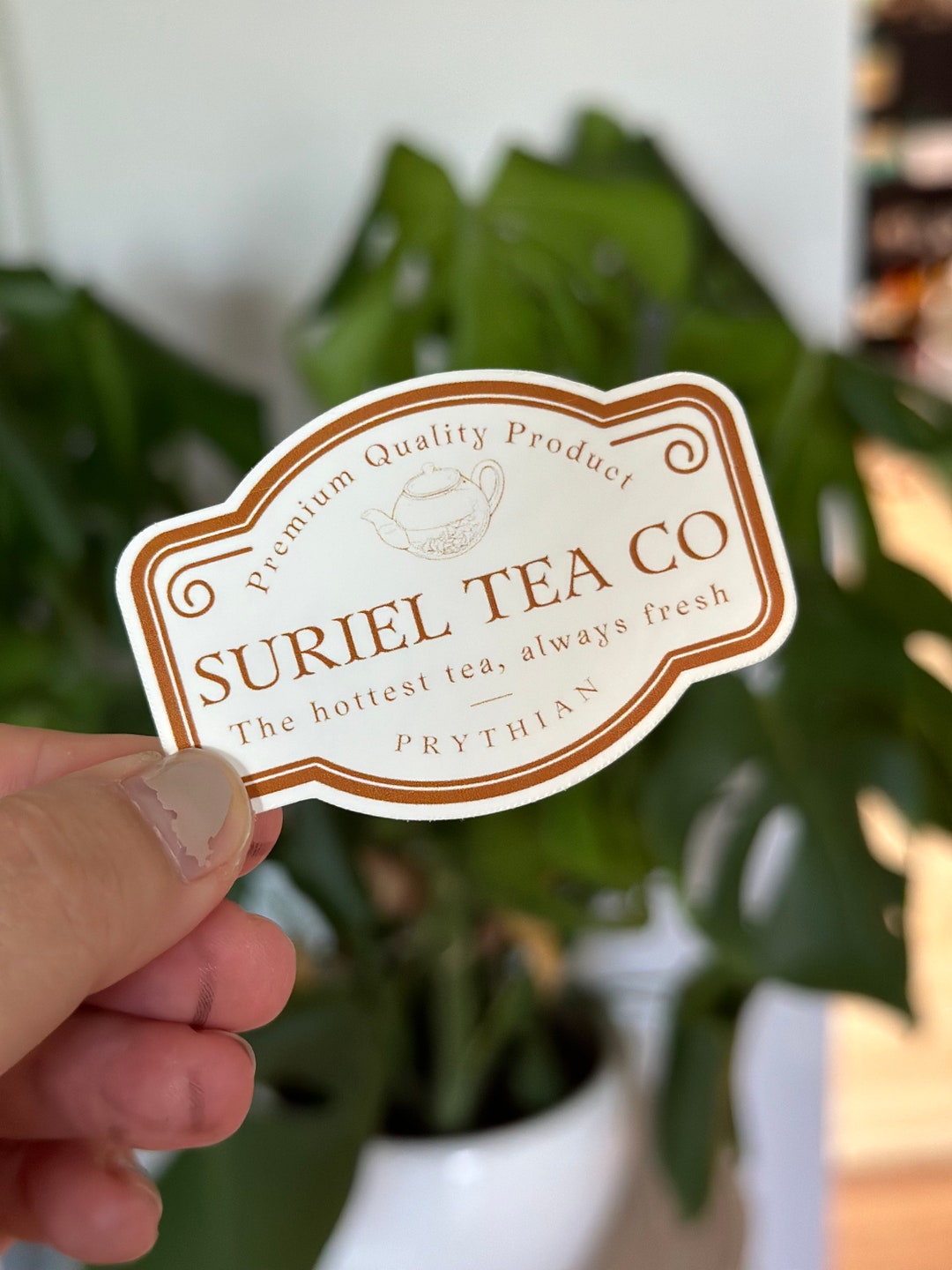 Suriel Tea Co | Glossy Vinyl Sticker | 2.5” X 2” | Acotar | Kindle ...