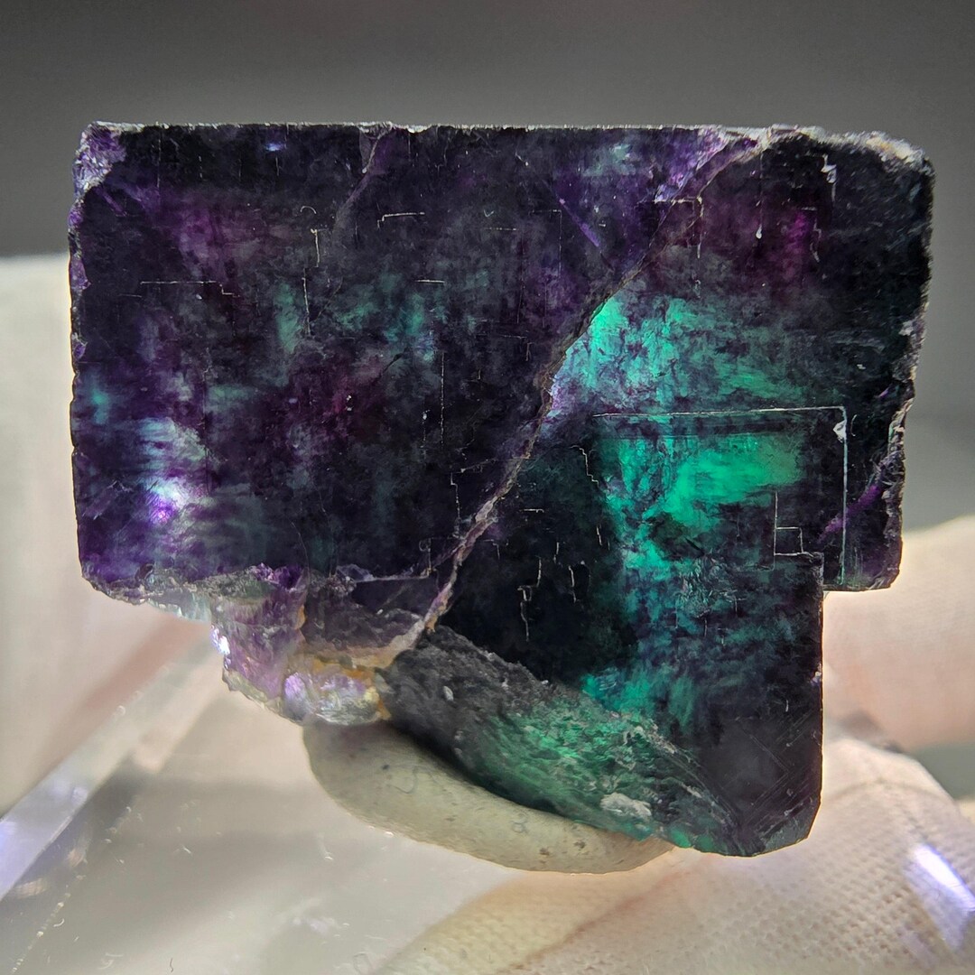 Rare Phantom Fluorite Cube Tie-dye Pocket, Okorusu, Namibia 34*29*28 Mm ...