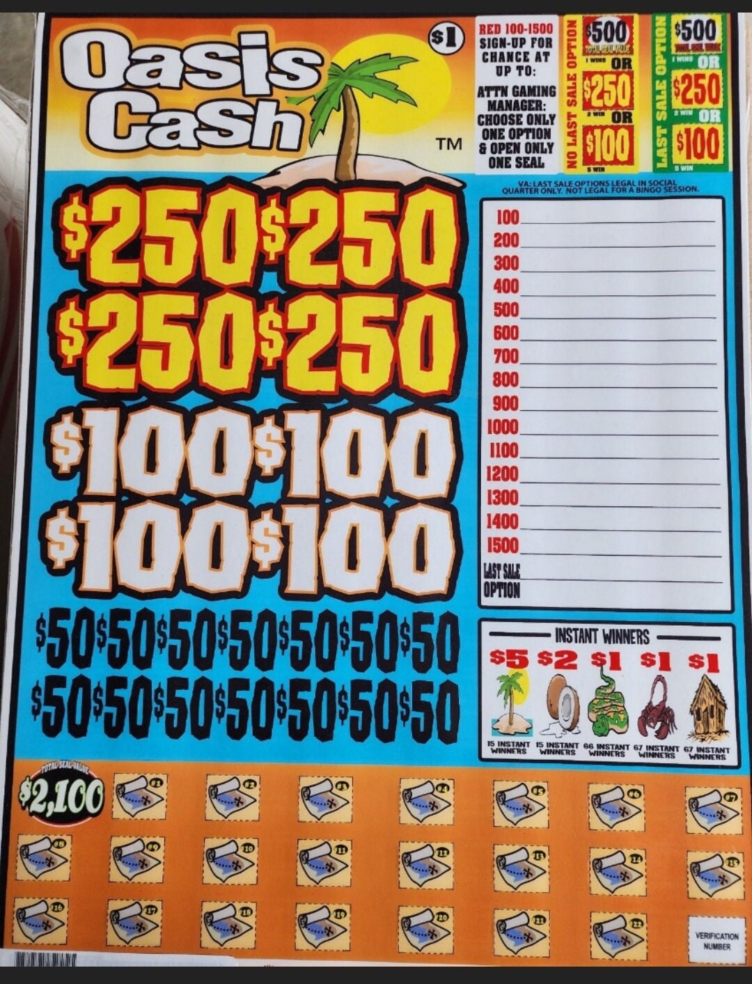 Oasis Cash Holder Ticket, Cash Board for Amusement Purposes Only. - Etsy