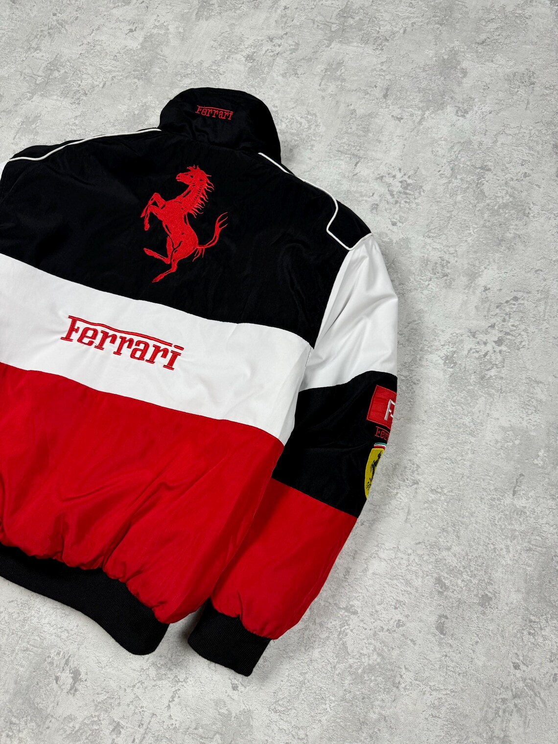 Vintage Ferrari Racing Bomber Jacket Formula-1 Big Logo Size M - Etsy