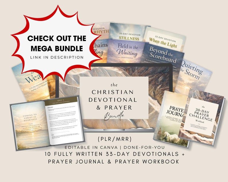 33-day Christian Devotional for Men | PLR MRR Editable Canva (digital ...
