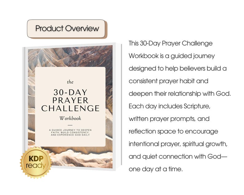 30-day Prayer Challenge Workbook PLR MRR | Christian Prayer Journal ...